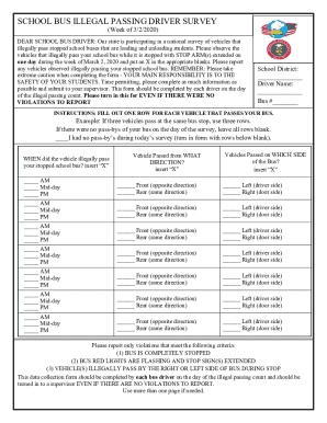 Fillable Online School bus drivers say cars illegally passing is 'a growing ... Fax Email Print ...
