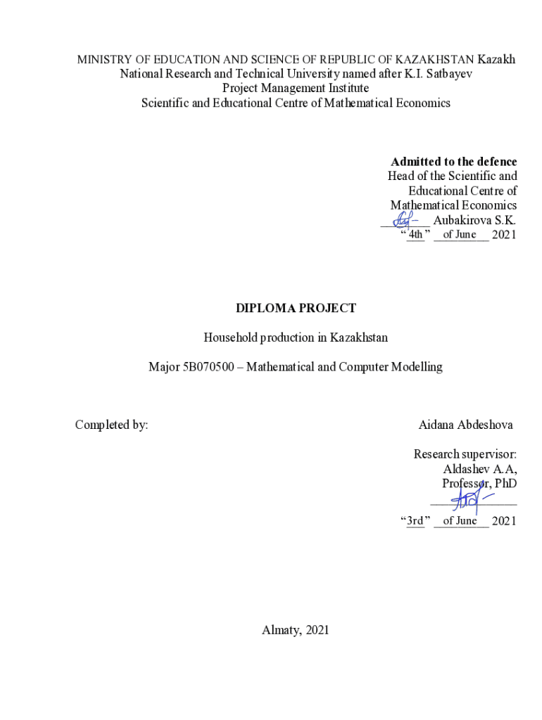 Fillable Online Satbayev University45 Masters in English - Masters ...