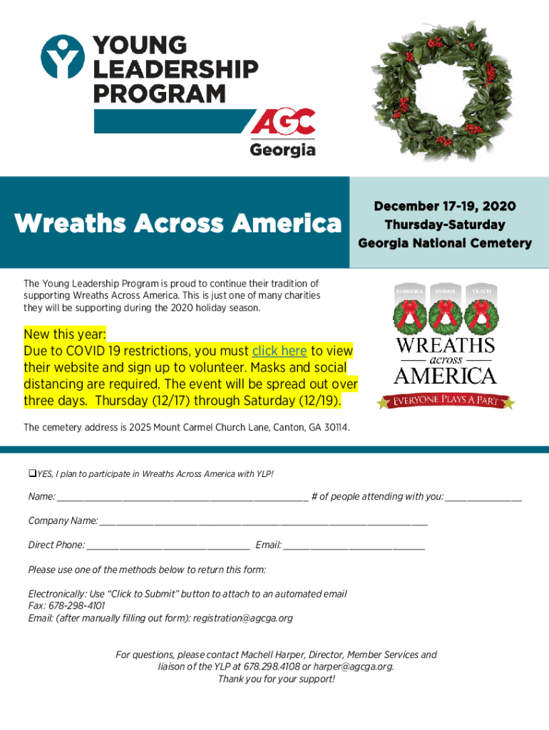 Fillable Online Wreaths Across America set Dec. 17 in River Cities ...