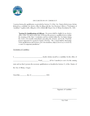 Fillable Online Form.Declaration of Candidacy.docx Fax Email Print ...