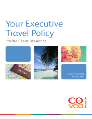 Fillable Online Your Executive Travel Policy - Cova Insurance Fax Email ...