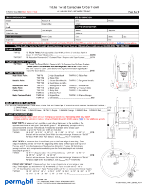 Fillable Online TiLite Twist Order Form Fax Email Print - pdfFiller