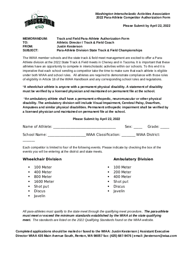 BEST PRACTICES for DISABILITY TRACK and FIELD Para ... Doc Template ...