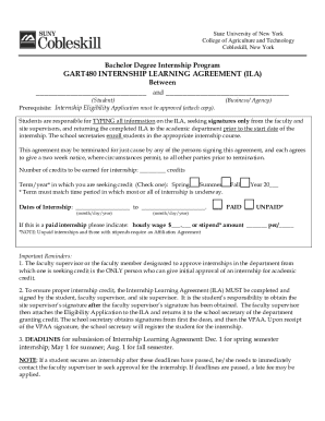 Fillable Online INTERNSHIP LEARNING AGREEMENT FORM Fax Email Print - pdfFiller