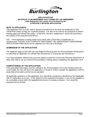 Fillable Online application for - City of Burlington Fax Email Print ...