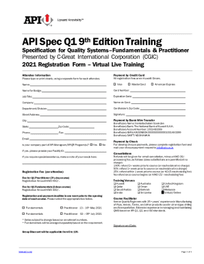 Fillable Online API Spec Q1 9th Ed. Introduction TrainingTIEC Fax Email ...