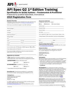 Fillable Online API Spec Q2 1st Edition Training - American Petroleum ...