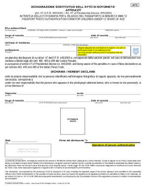 Compilabile Online conslondra esteri Affidavit Modello Italiano - Fill ...