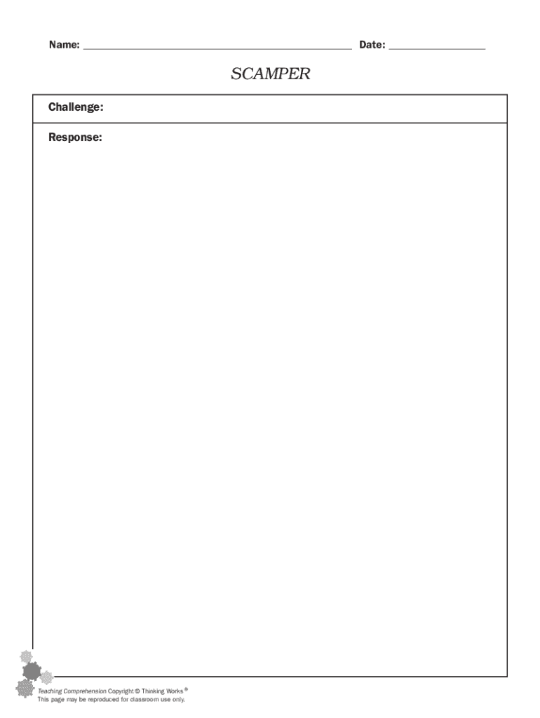 Fillable Online A Guide to the SCAMPER Technique for Creative Thinking ...