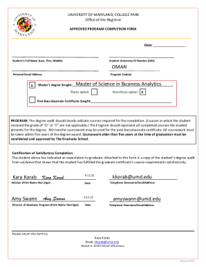 Fillable Online networth rhsmith umd Master of Science in Big Data ...