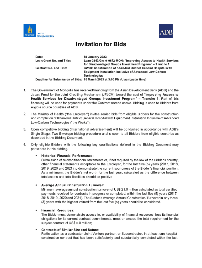 Fillable Online IFB for Works. IFB Works Fax Email Print - pdfFiller