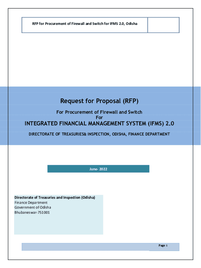 Fillable Online Request for Proposal (RFP) for Procurement Of Firewall ...