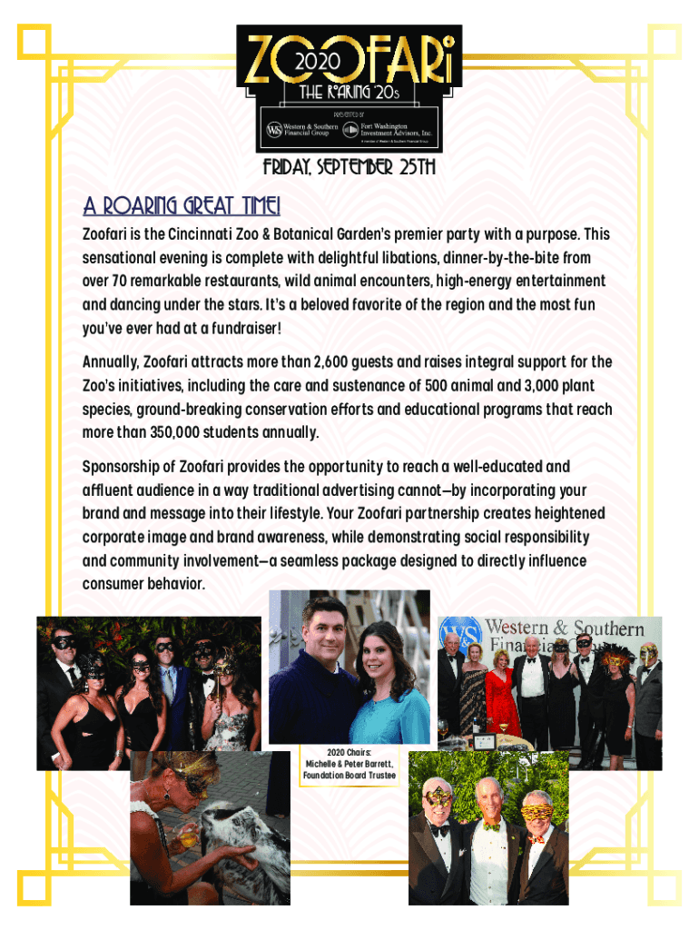 Fillable Online A ROARING GREAT TIME! Fax Email Print - pdfFiller