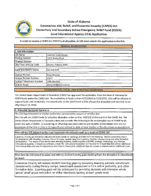 Fillable Online Local Educational Agency LEA) Application Fax Email ...