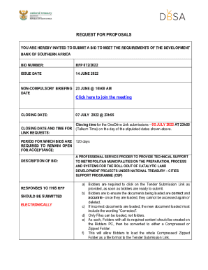 Fillable Online request for proposals - IPP Projects Fax Email Print - pdfFiller