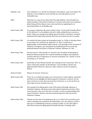 Fillable Online The Michael J. Fox Foundation - Deep Brain Stimulation ...