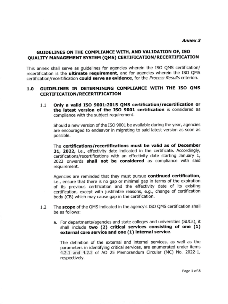 Fillable Online Annex-3-Guidelines-on-the-Compliance-with-and-Validation ... Fax Email Print ...