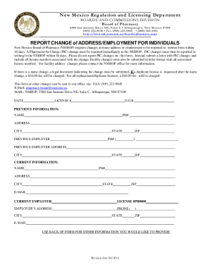 Fillable Online New Mexico Board of Pharmacy - NABP Fax Email Print - pdfFiller
