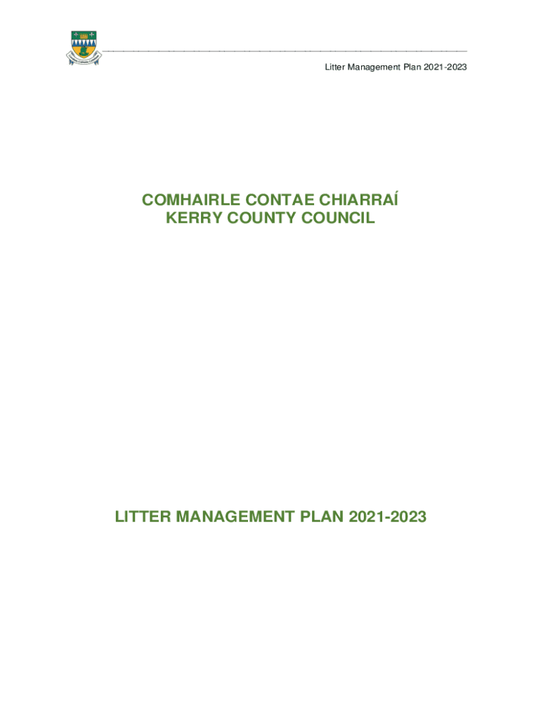 Fillable Online Litter Management Plan - Galway County Council Fax ...