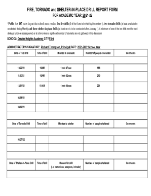 Fillable Online Copy of 22-23 Drill Report Form Fax Email Print - pdfFiller