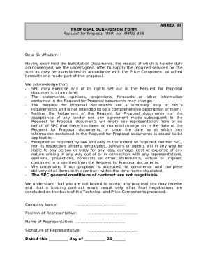 b) Annex II: Proposal Submission , to be completed and ... Doc Template ...