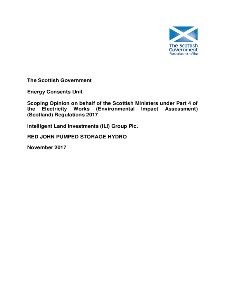 Fillable Online The Scottish Government Energy Consents Unit Scoping ...