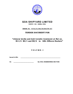 Fillable Online tender notice - Goa Shipyard Limited Fax Email Print ...