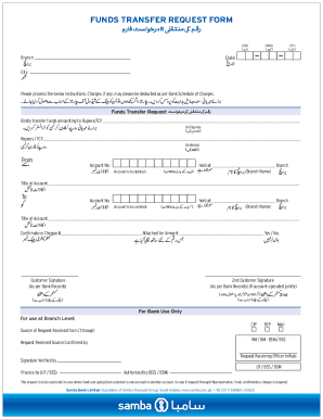Fillable Online 16 - Funds Transfer Request Form - (English) Fax Email ...