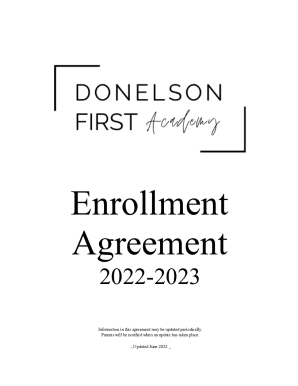 Fillable Online Enrollment Agreement 2022-2023docx Fax Email Print ...