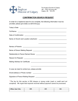 Fillable Online Confirmation Search Request Form.docx Fax Email Print ...