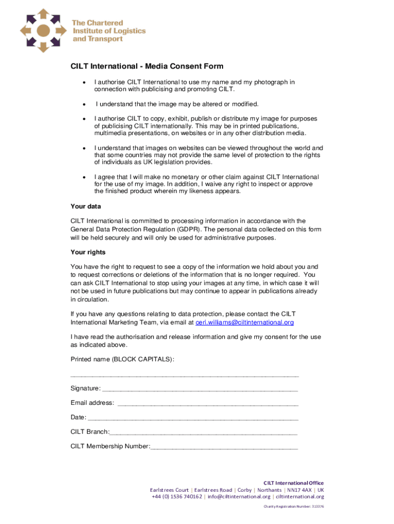 Fillable Online Digital media consent formLibraries Connected Fax Email ...