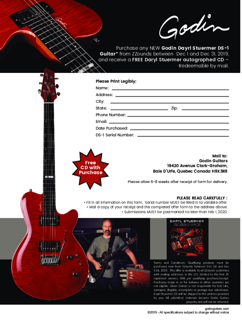 Fillable Online Godin unveils gorgeous new DS-1 signature guitar with ...