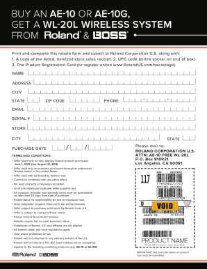 Fillable Online 6097 - PROMO - SPIFF AEROPHONE & WL-20L - Redemption ...