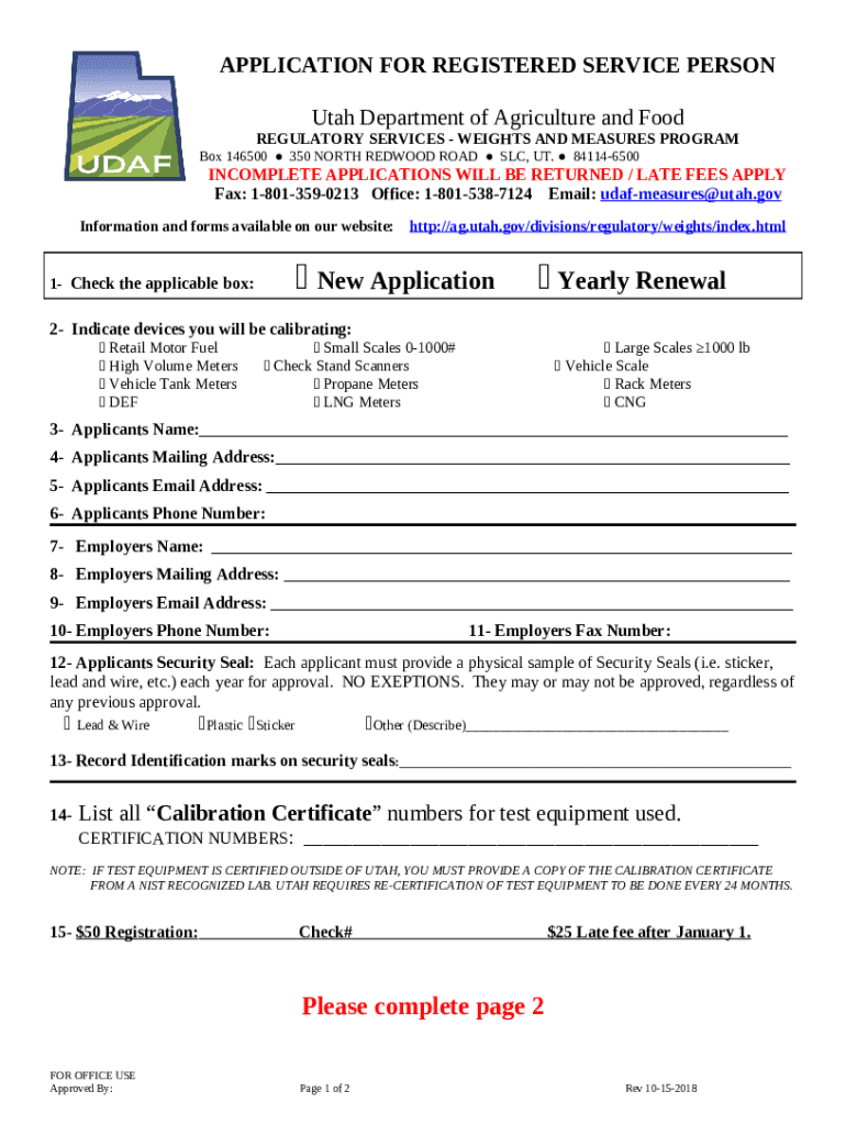 Weights and Measures Inspection - ag utah Doc Template | pdfFiller