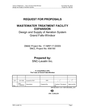 Fillable Online REQUEST FOR PROPOSALS WASTEWATER TREATMENT ... Fax ...