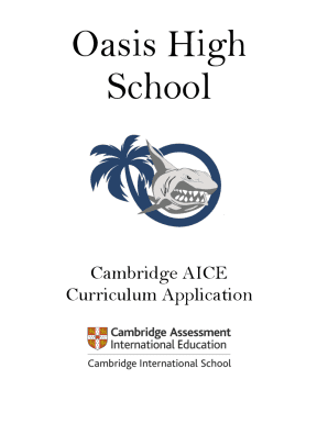 Fillable Online Cambridge AICE Diploma Program - Smyrna High School Fax ...