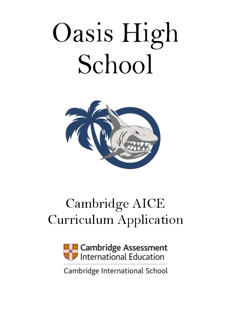 Fillable Online Cambridge AICE Diploma Program - Smyrna High School Fax Email Print - pdfFiller