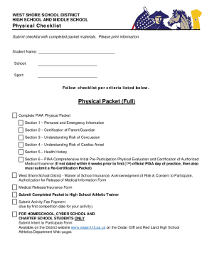 Fillable Online FULL PHYSICAL PACKET Fax Email Print - pdfFiller