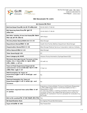 Fillable Online Bid Document/- Department of Telecommunications Fax ...