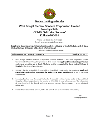 Fillable Online Instructions to Tenderers s to Tenderers Fax Email ...