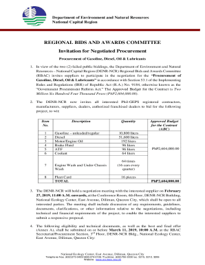 Fillable Online Procurement of Diesel, Fuel and Oil for Government ...