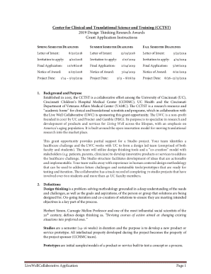 Fillable Online cctst uc CCHMC + Live Well Collaborative Projects ...