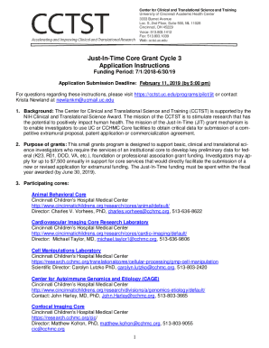 Fillable Online cctst uc Just-In-Time Core Grant Cycle 3 Application ...