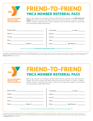 Fillable Online friend-to-friend - member referral form - Greater ...