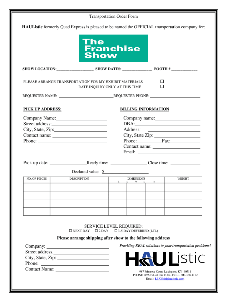 Fillable Online Terms and Conditions of Provided Services - Haulistic Fax Email Print - pdfFiller