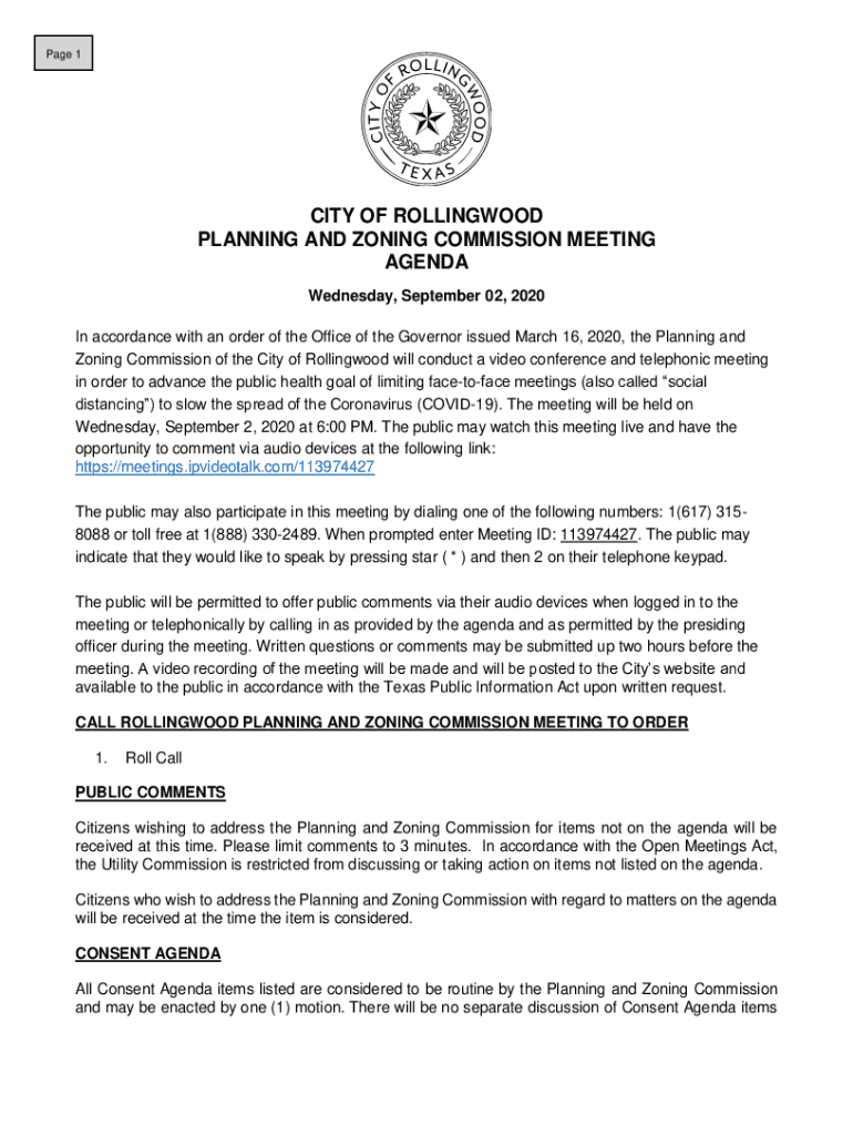 Fillable Online Public Hearings on a Request to Amend Zoning Classification Fax Email Print ...