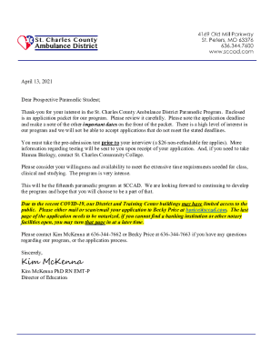 Fillable Online EMS University EMT Program Application Packet Fax Email ...