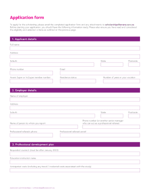 Fillable Online Introducing the Aware Super Scholarship for Emerging ...