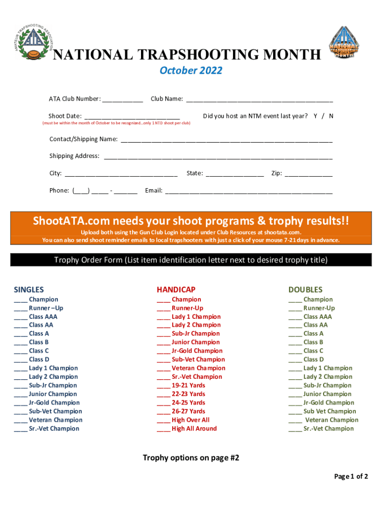 Fillable Online Home - Trap and Field Magazine - Official magazine of ...
