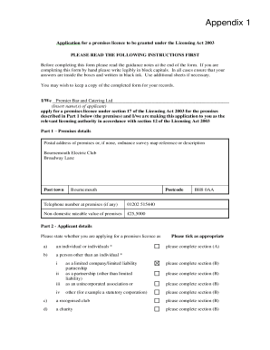 Fillable Online The Licensing Act 2003 (Forms and Notices) (Amendment ...